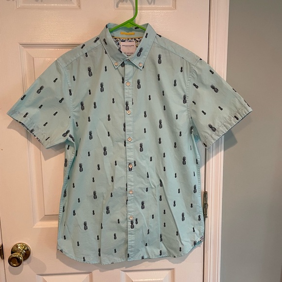Denim & Flower | Shirts | Nwot Denim Flower Ricky Singh Pineapple Button Down Shirt M | Poshmark